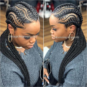 43 Cool Ways to Wear Feed In Cornrows - StayGlam - StayGlam