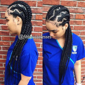 43 Cool Ways to Wear Feed In Cornrows - StayGlam - StayGlam