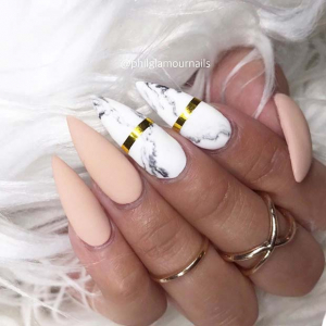 43 Jaw-Dropping Ways to Wear Marble Nails - StayGlam