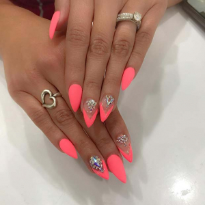 41 Elegant Nail Designs with Rhinestones - StayGlam - StayGlam