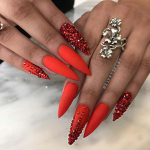 41 Pretty Ways to Wear Red Nails - StayGlam