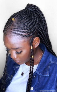 43 Cool Ways to Wear Feed In Cornrows - StayGlam - StayGlam