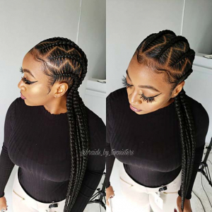 43 Cool Ways to Wear Feed In Cornrows - StayGlam - StayGlam