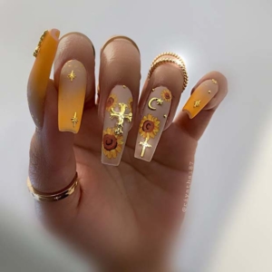 23 Sunflower Nails That Will Make Everyone Jealous - StayGlam