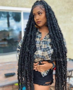 43 Chic Ways to Wear and Style Curly Faux Locs - StayGlam